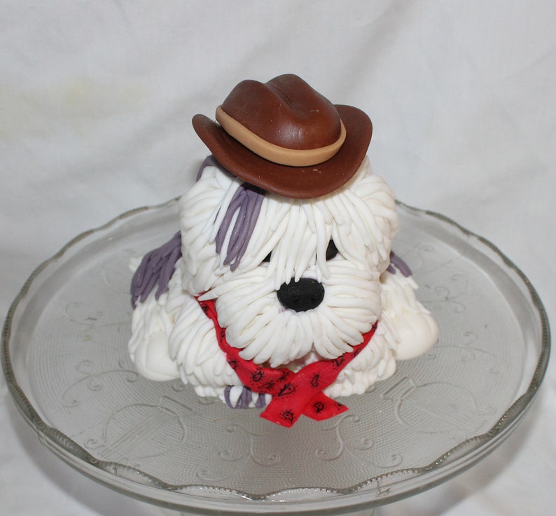 Fondant Dog Cake Topper Fondant Puppy Fondant Sheepdog - Etsy