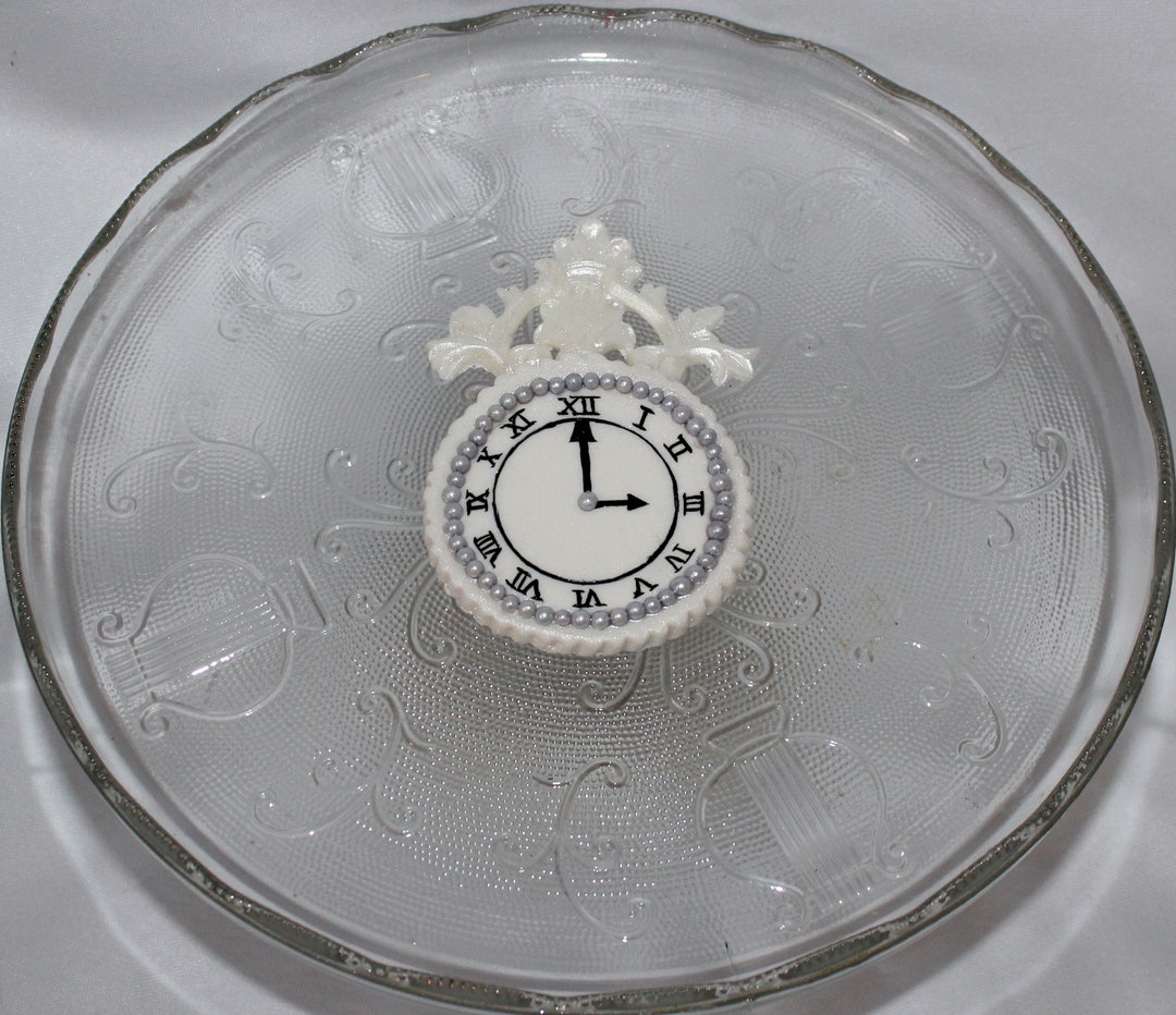 Fondant Clock Cake Topper - Steampunk Topper - Fondant Steampunk Clock ...