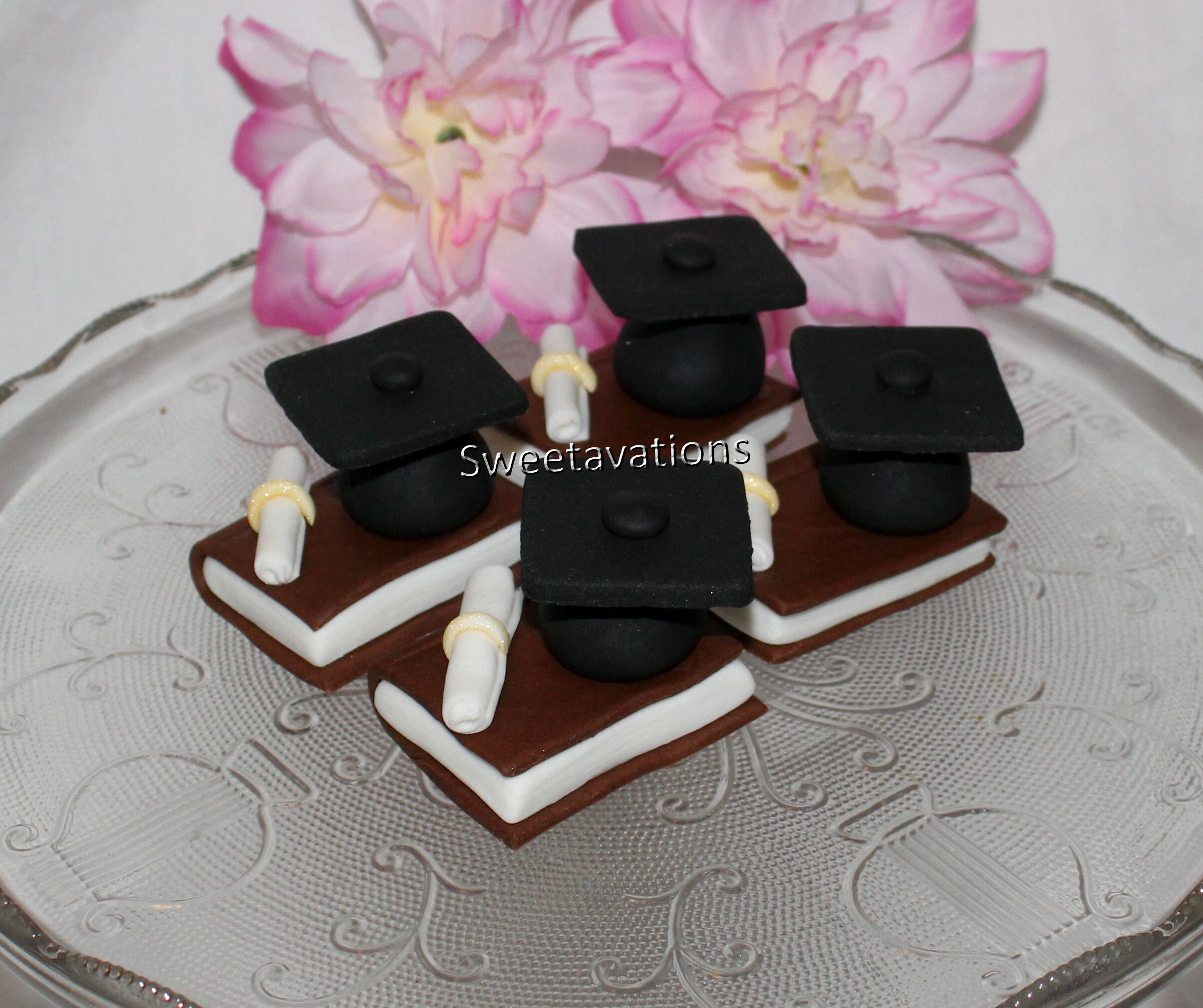 Fondant Graduation Cake Topper Graduation Cupcake Topper | Etsy