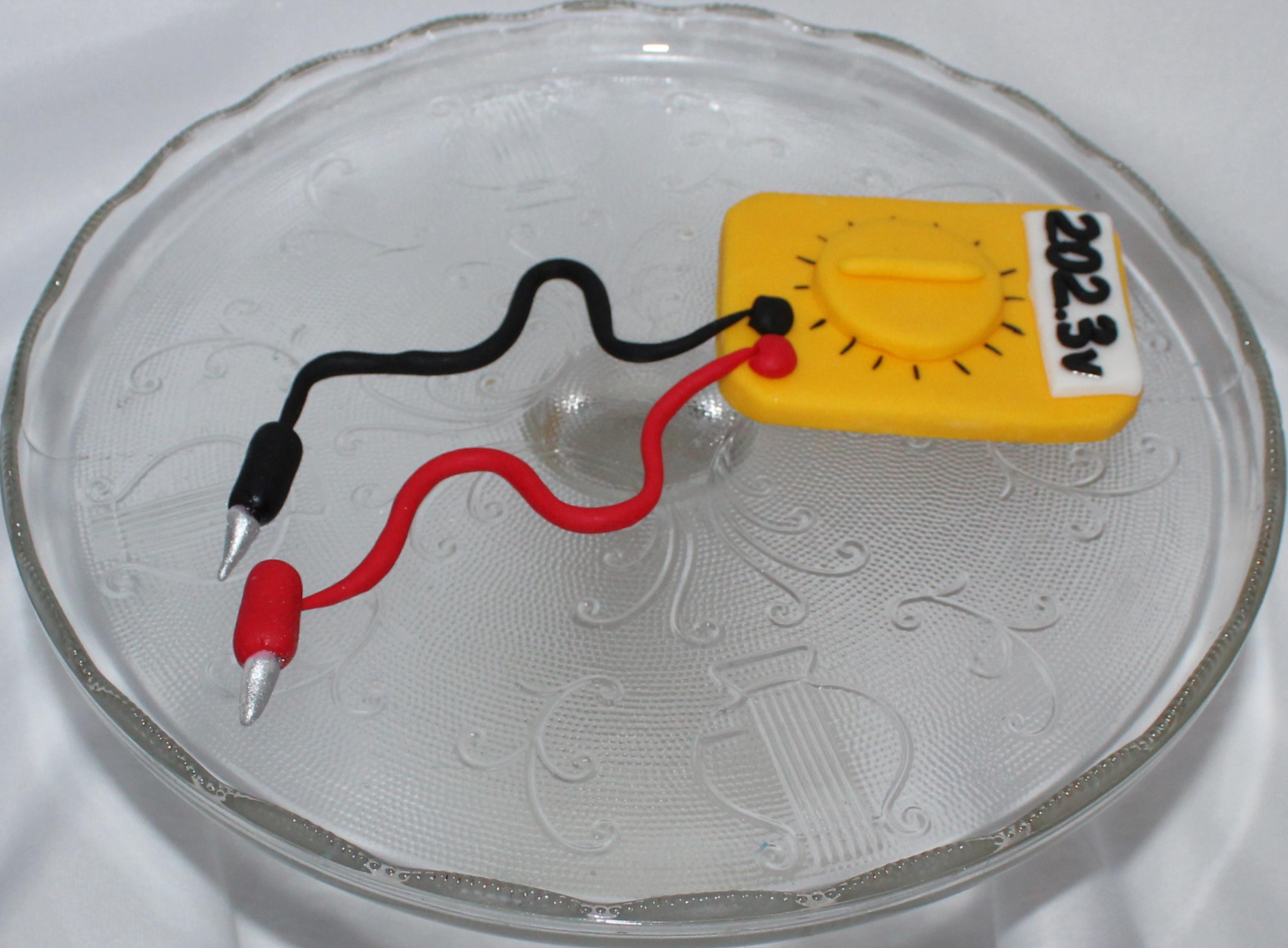 Fondant Volt Meter Cake Topper, Electrician Birthday, Electrical ...