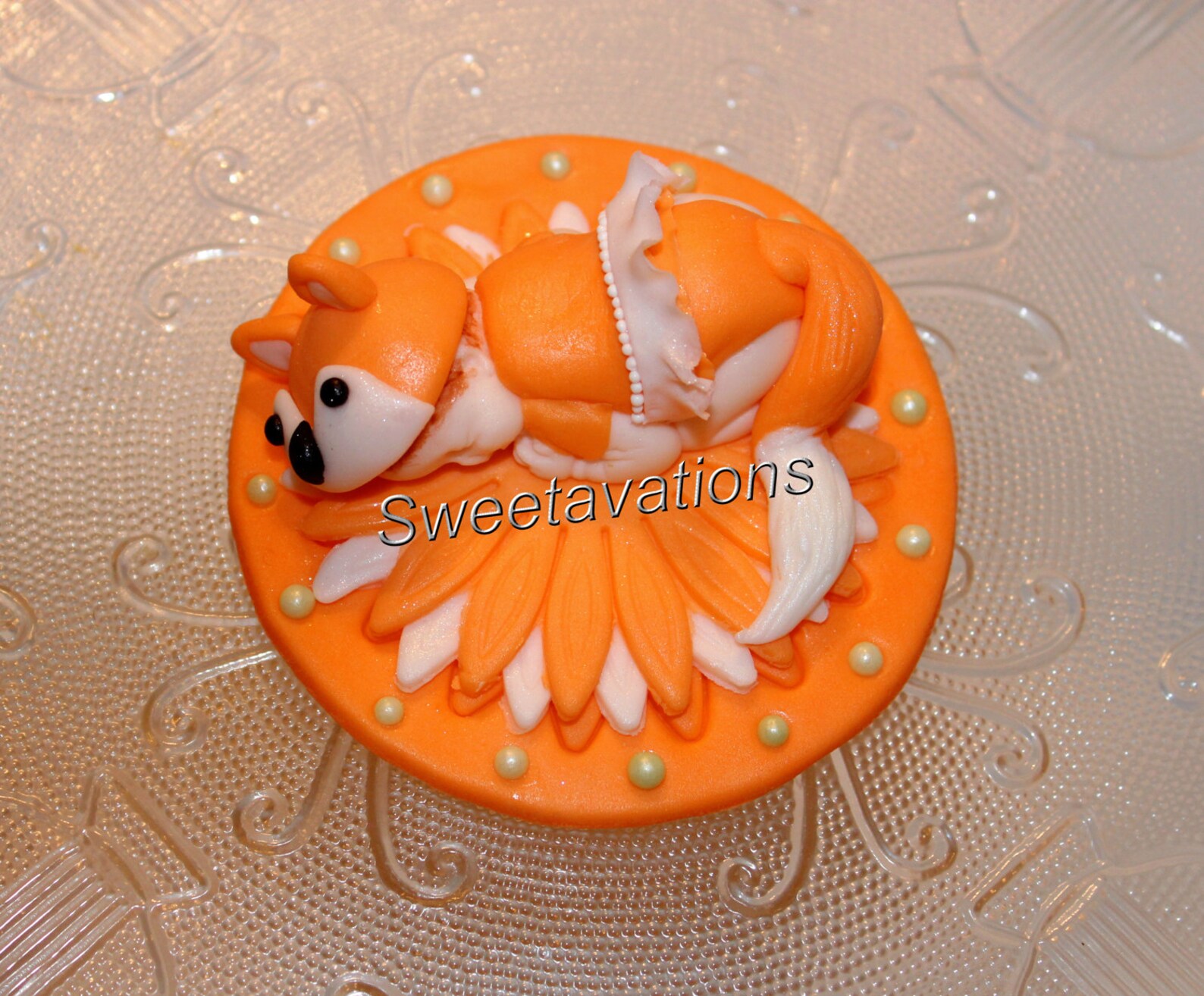 Fondant Baby Fox Cake Topper Fondant Baby Baby Fox Shower | Etsy