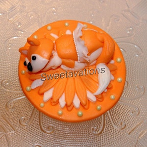 Fondant Baby Fox Cake Topper Fondant Baby Baby Fox Shower Topper ...