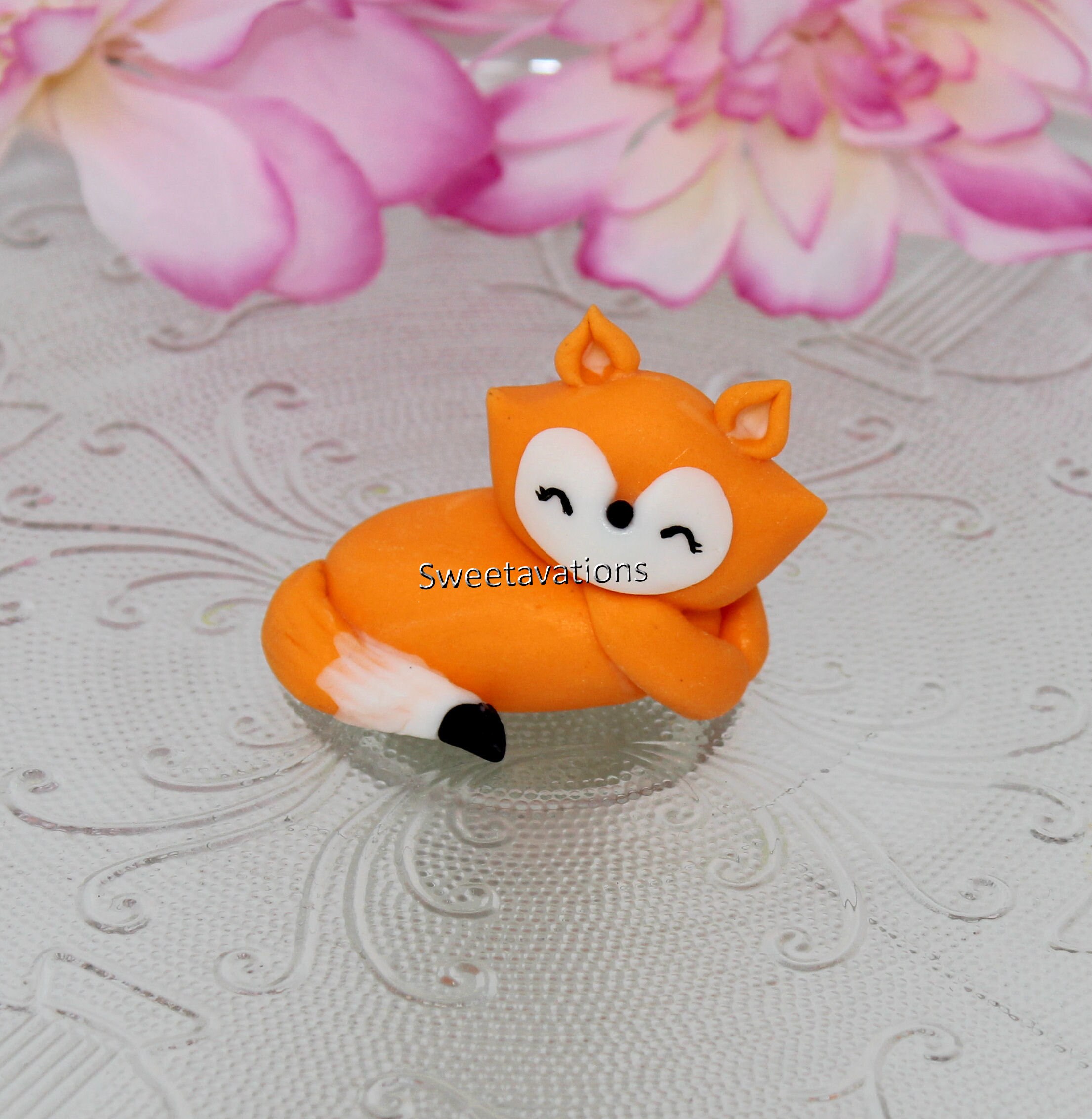 Fondant Woodland Animal Cake Topper Fondant Fox Fondant | Etsy
