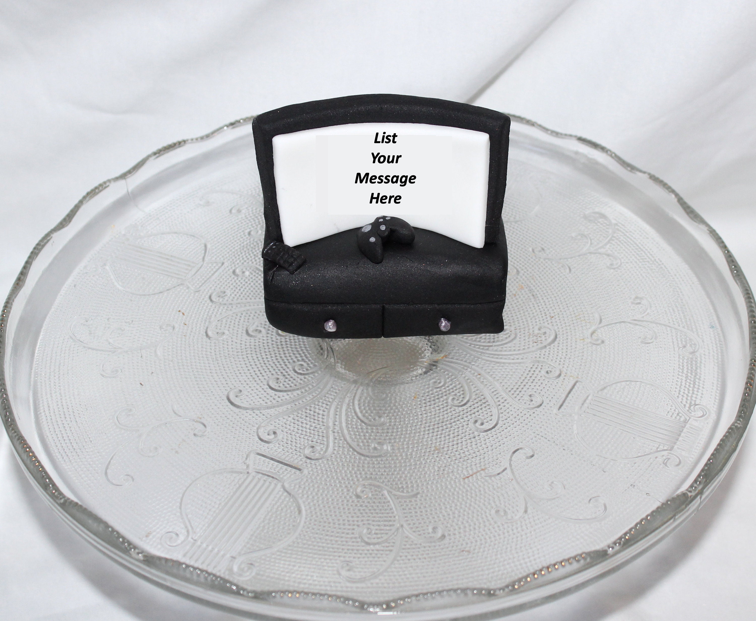 Fondant Gamer Cake Topper Fondant Computer Cake Topper | Etsy