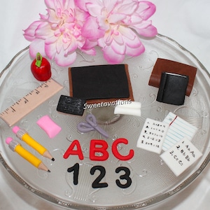 Fondant Teacher Cake Topper School Cake Topper Teacher Graduation ...