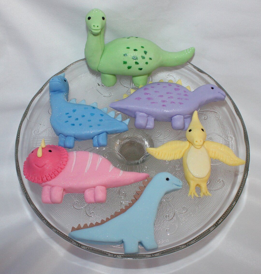 Fondant Dinosaur Cake Topper - Fondant Brachiosaurus - Dinosaur Topper ...