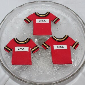Fondant Team Jersey Cake Topper Football Jersey Topper - Etsy