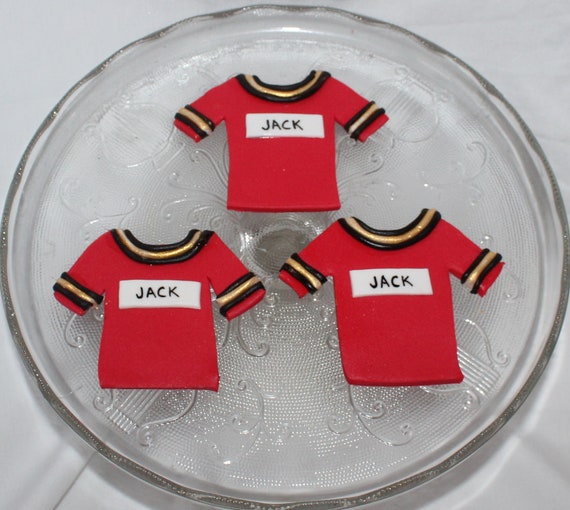 Fondant Team Jersey Cake Topper Football Jersey Topper - Etsy