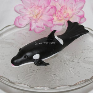 Fondant Orca Cake Topper Orca Topper Fondant Killer Whale Killer Whale ...