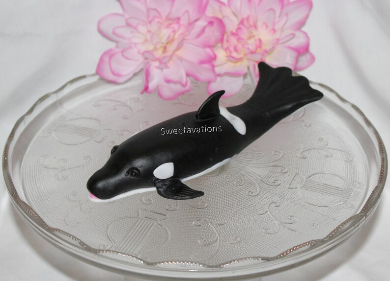 Fondant Orca Cake Topper Orca Topper Fondant Killer Whale - Etsy
