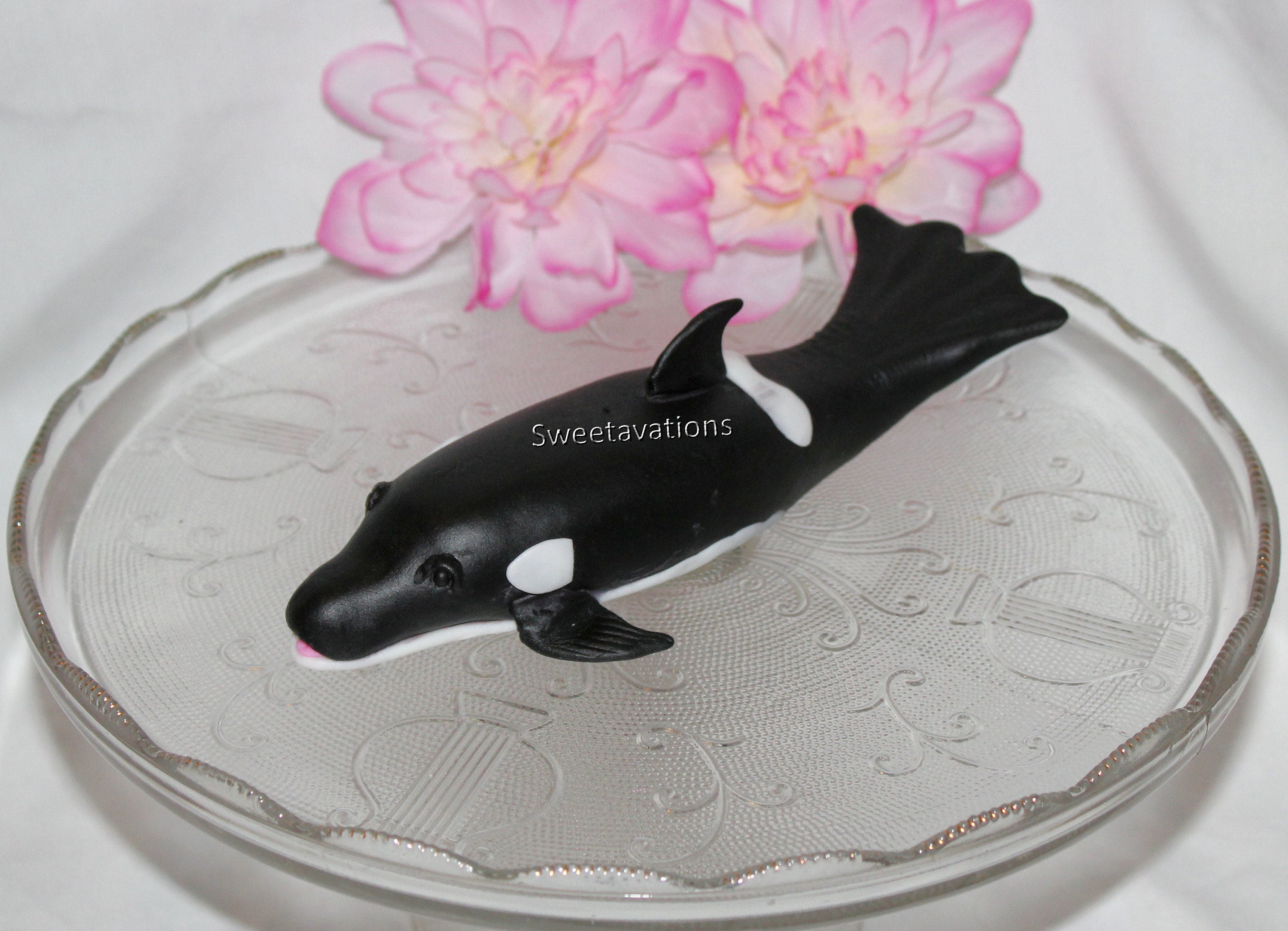 Fondant Orca Cake Topper Orca Topper Fondant Killer Whale | Etsy