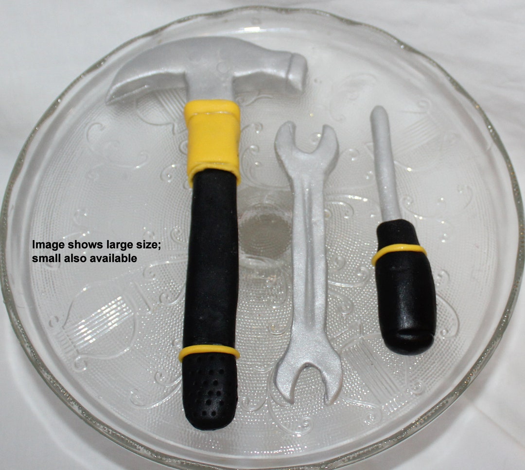 Fondant Construction Cake Topper Repairman Topper Fondant Hammer ...