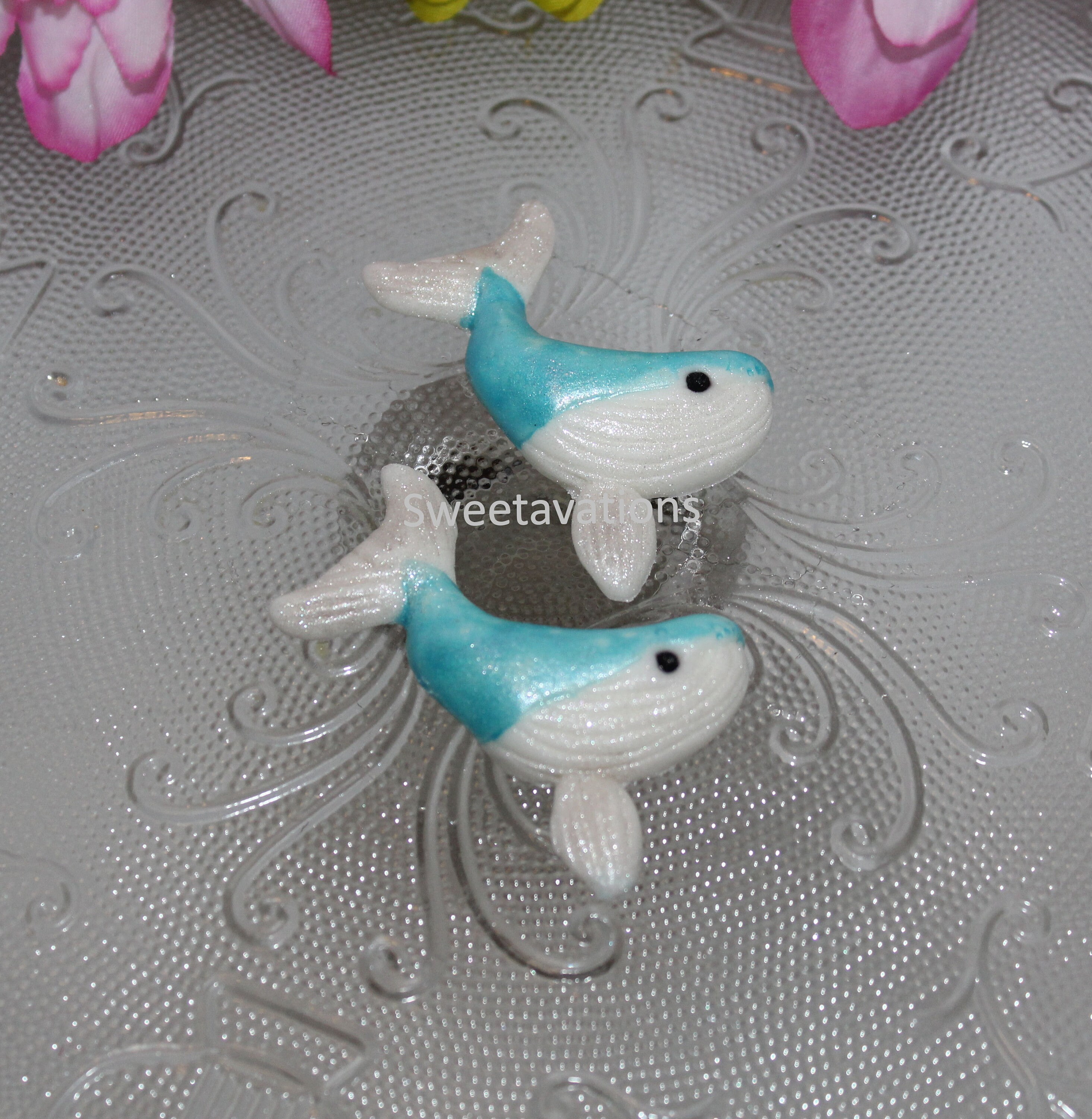 Fondant Whale Cake Topper Under the Sea Cake Mermaid - Etsy