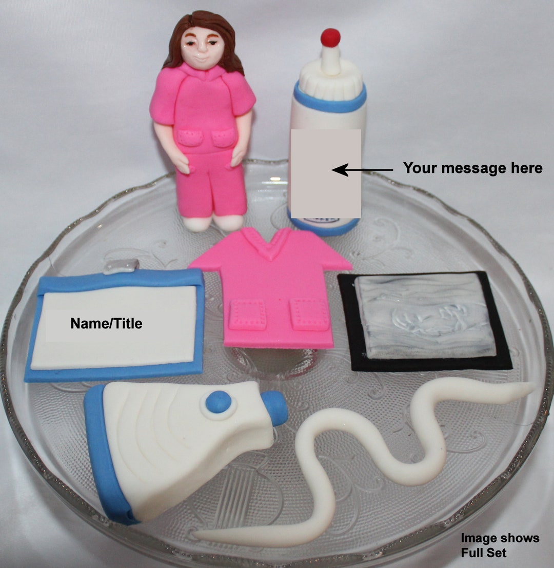 Fondant Ultrasound Cake Topper - Fondant Medical - Sonographer Cake ...