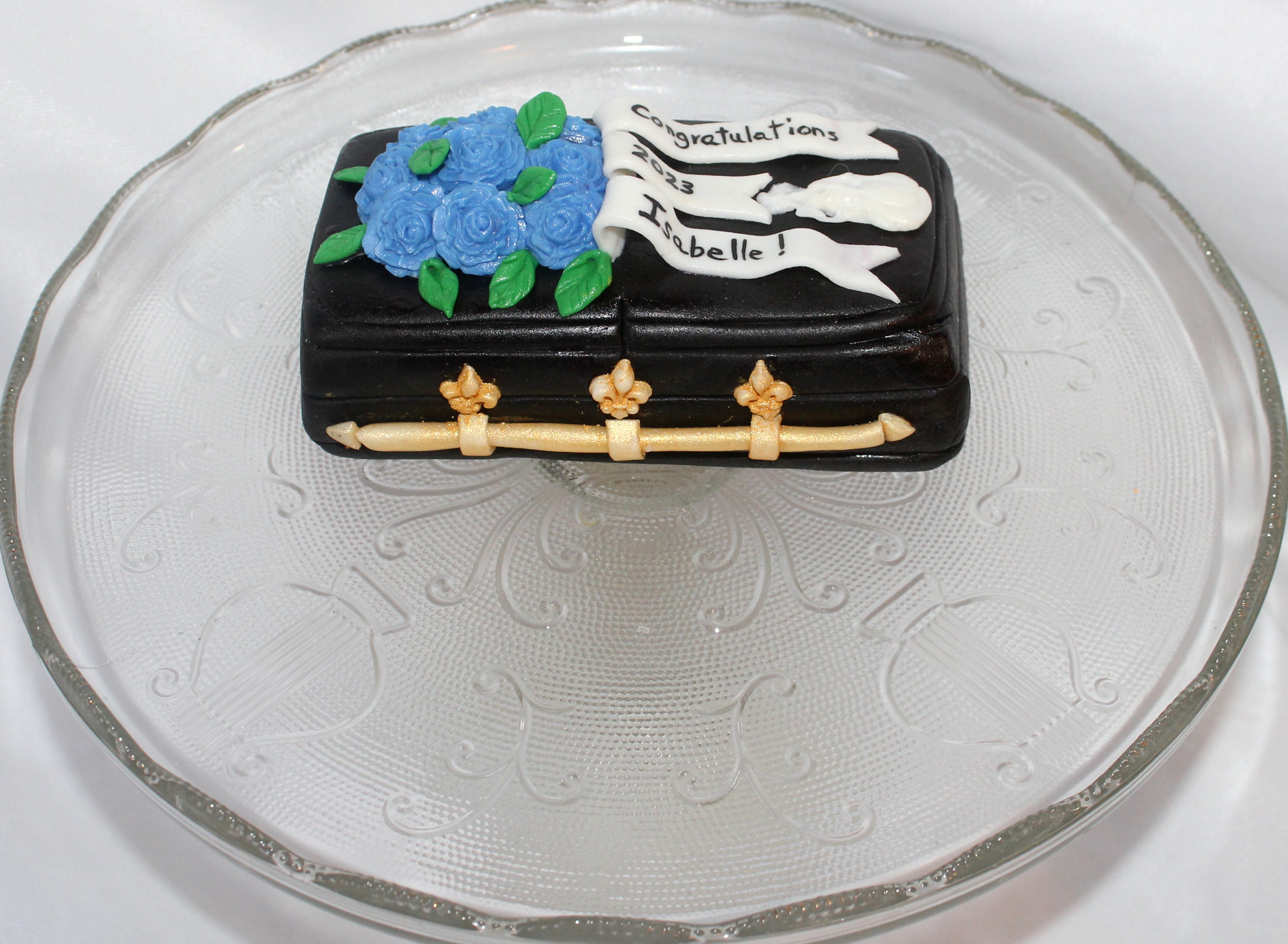 Fondant Casket Cake Topper, Mortician Graduation, Gothic Cake ...