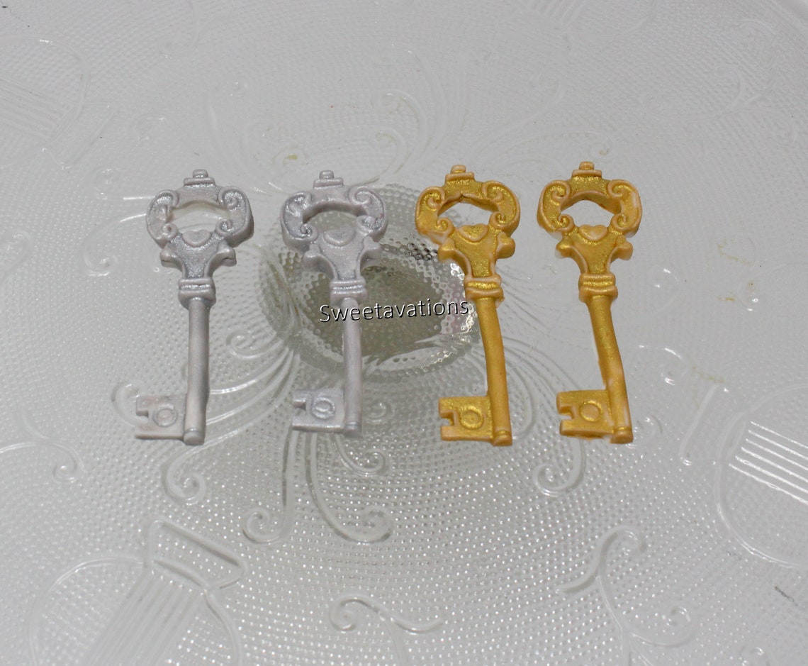 Fondant Lock Cake Topper Fondant Key Lock Topper Key | Etsy