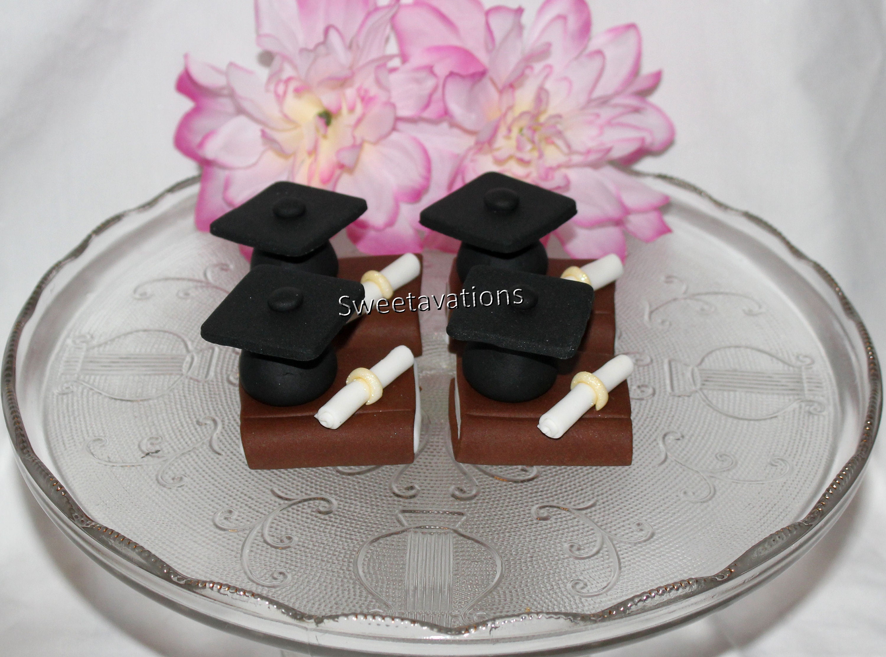 Fondant Graduation Cake Topper Graduation Cupcake Topper | Etsy