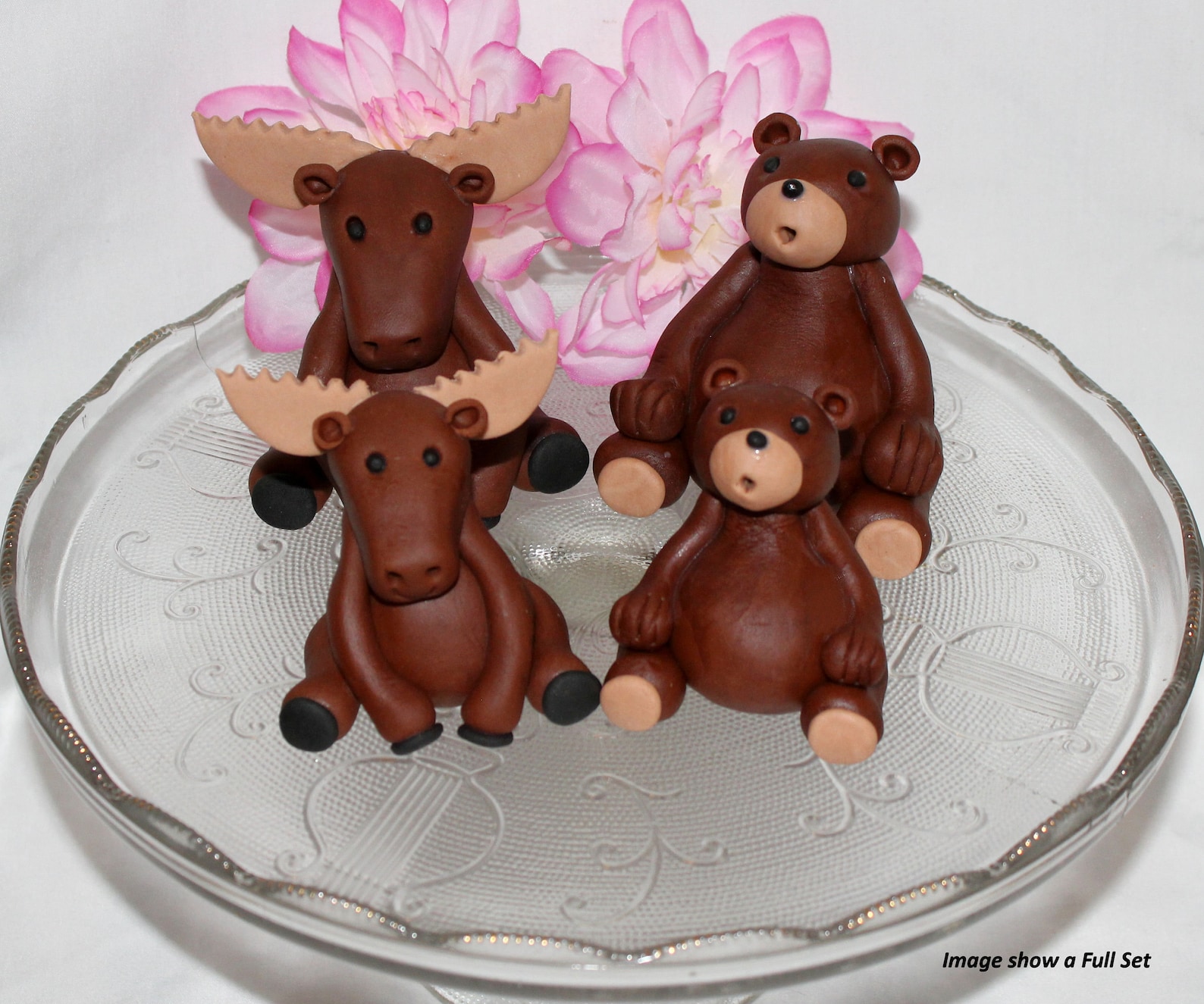 Fondant Woodland Animal Cake Topper Fondant Bear Fondant - Etsy