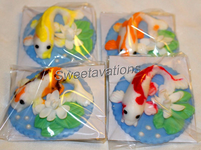 Fondant Koi Fish Cupcake Topper Koi Fish Topper Koi Topper | Etsy