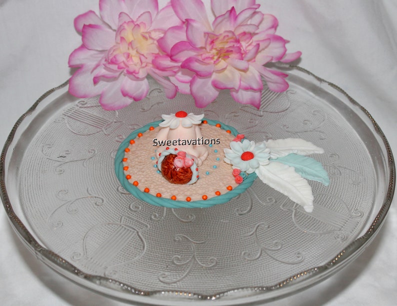 Fondant Native American Baby Cake Topper Tribal Baby Topper | Etsy