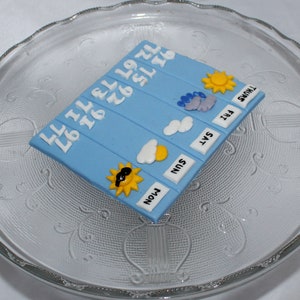 Fondant Weather Cake Topper - Weather Forecast - Fondant Meteorologist ...
