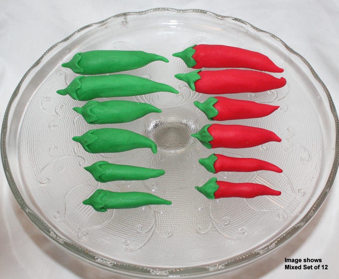 Fondant Chili Pepper Cake Topper - Chili Pepper Topper - Chili Topper ...