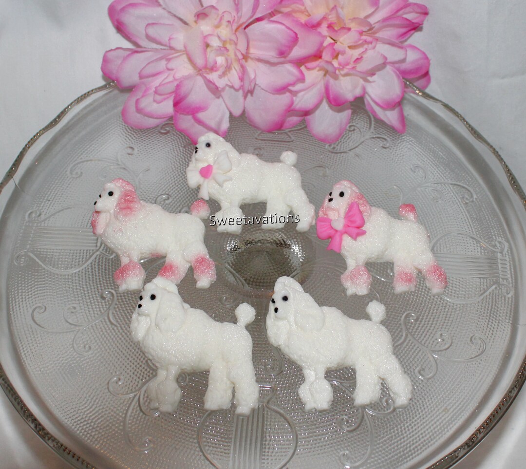 Fondant Dog Cake Topper Fondant Poodle Poodle Topper Puppy Topper Dog ...