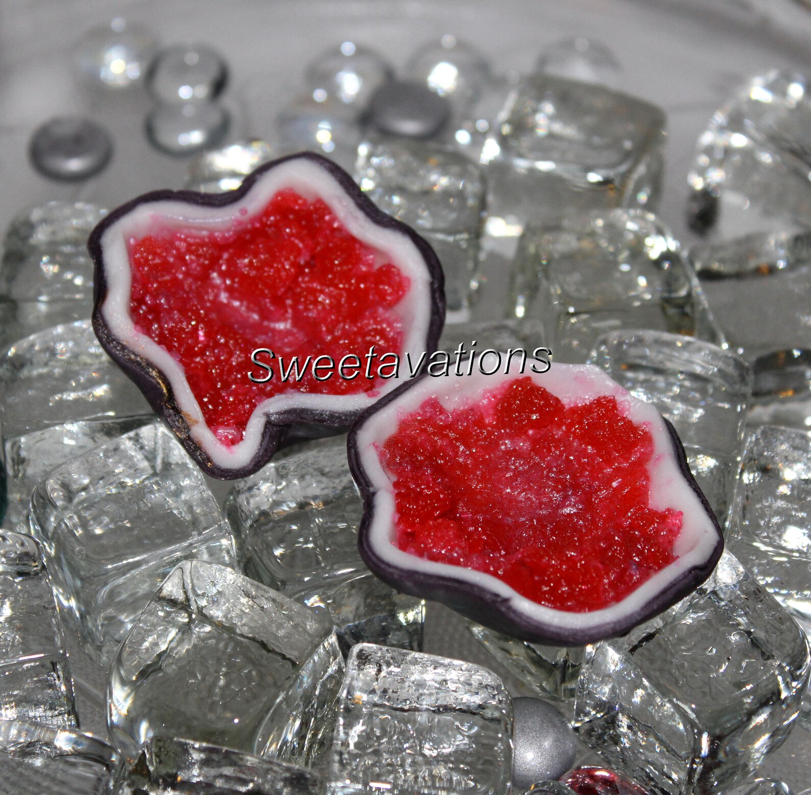 Fondant Geode Cake Topper Geode Topper Fondant Gemstone - Etsy