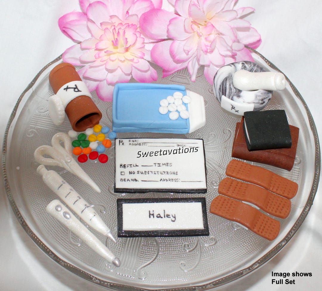 Fondant Pharmacist Cake Topper - Medical Cake Topper - Pharmacy Topper ...