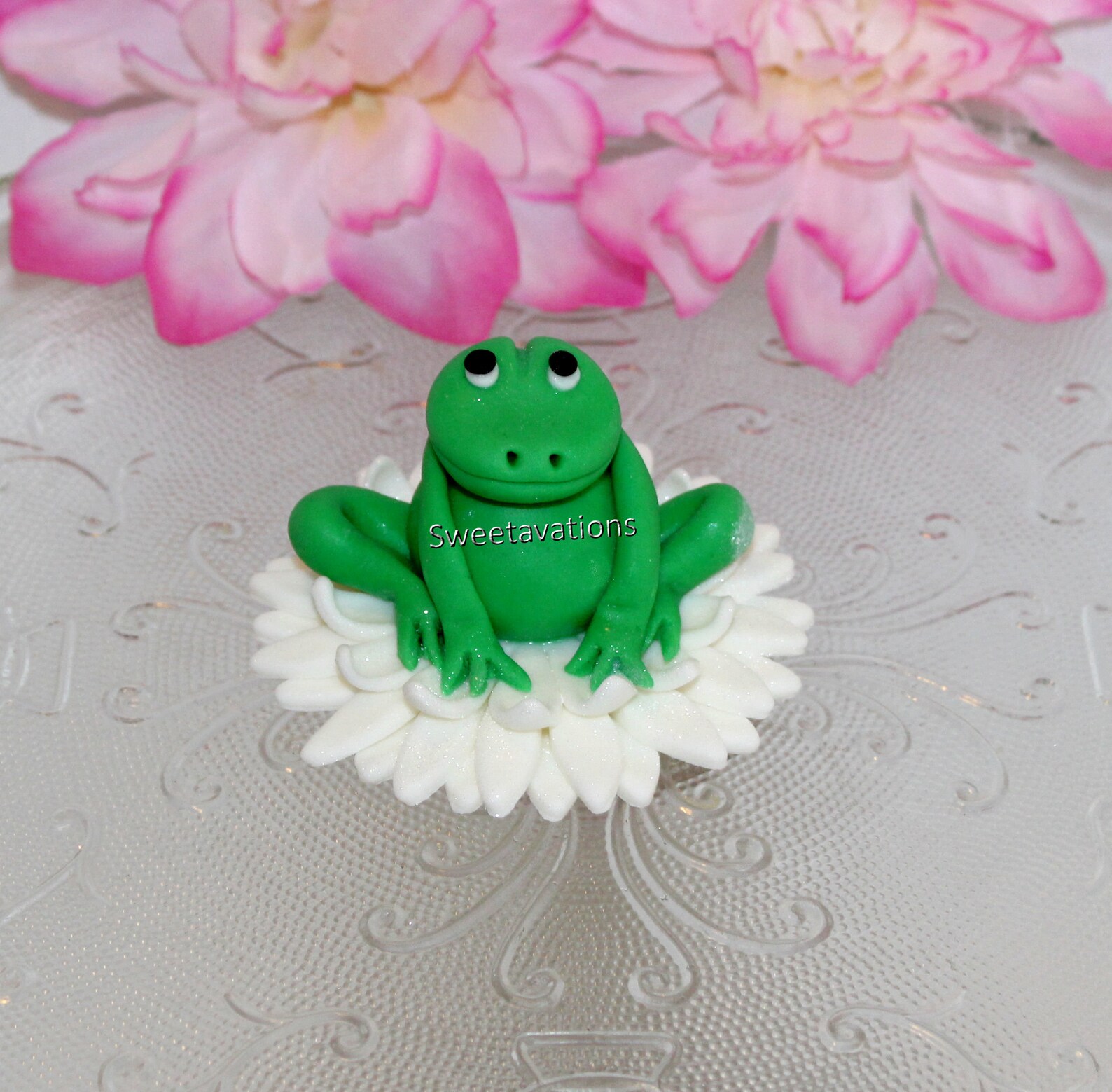 Fondant Frog Cake Topper Frog Topper Woodland Animal - Etsy