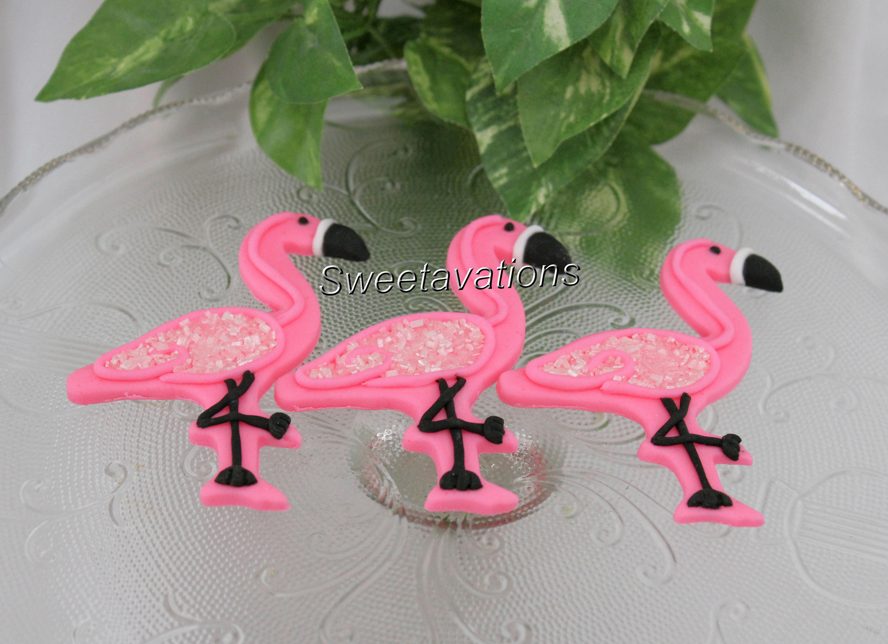 Fondant Flamingo Cake Topper Flamingo Topper Flamingo | Etsy