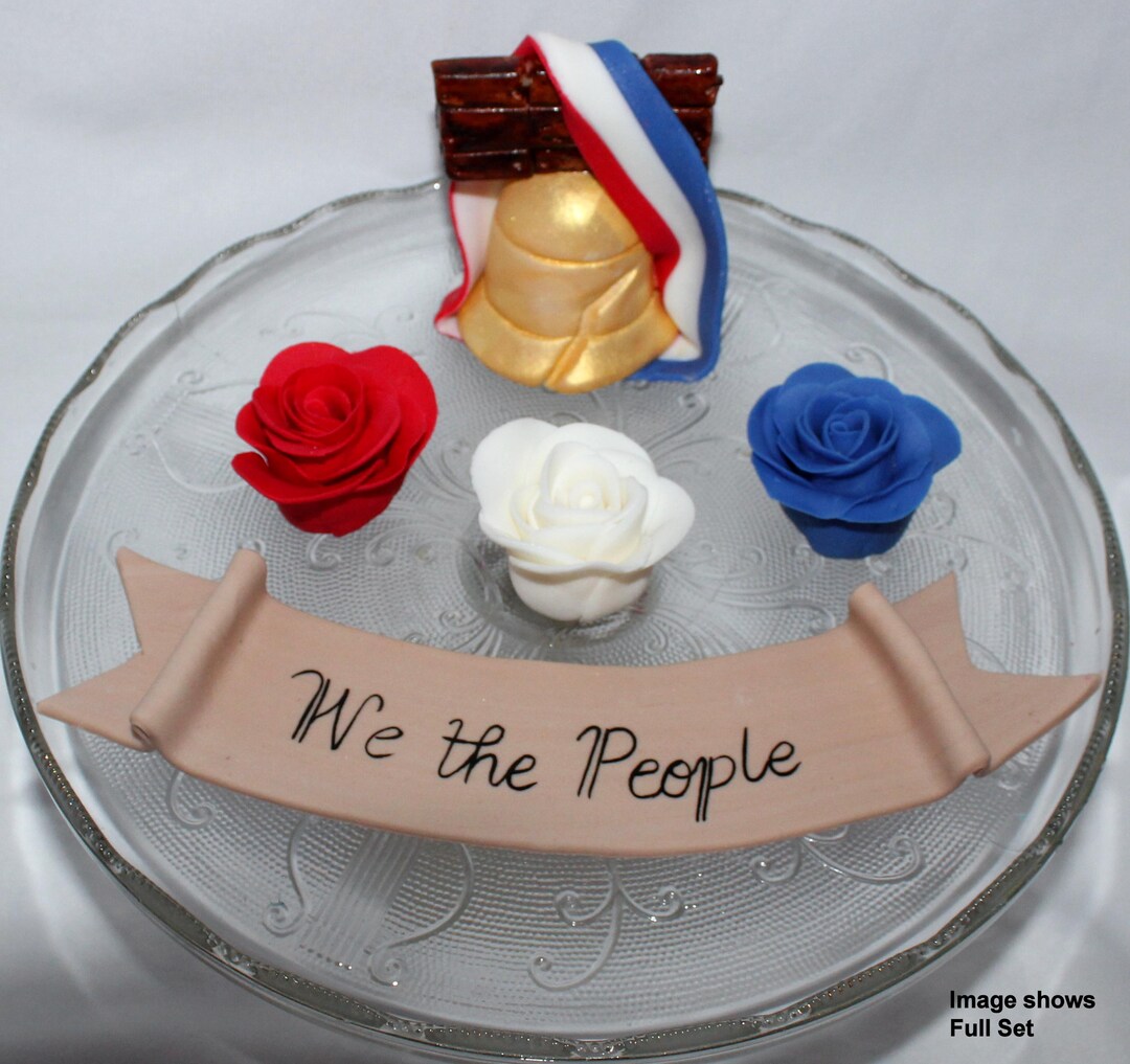 Fondant Liberty Bell Cake Topper, Hand-sculpted History, Patriotic ...