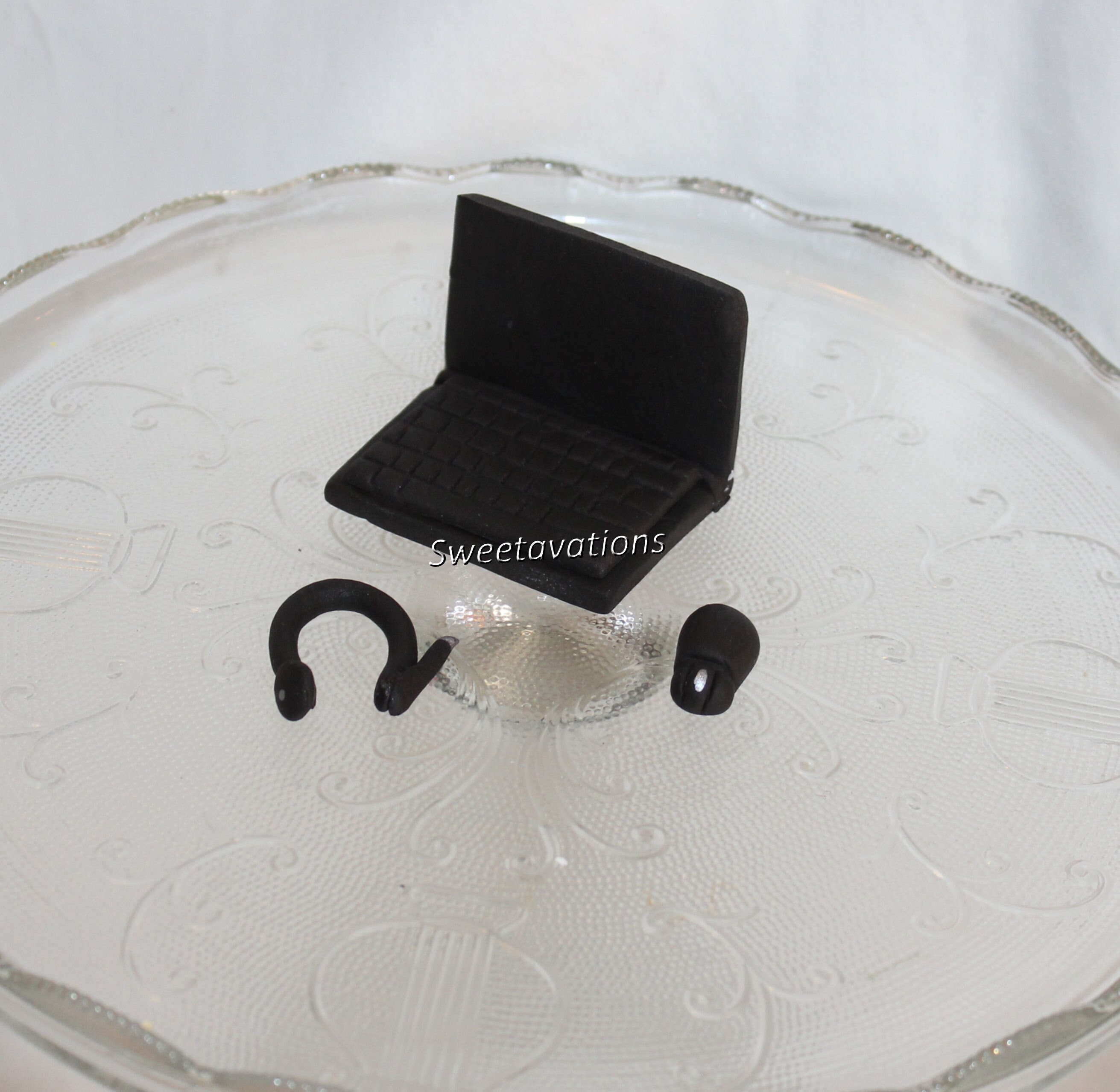 Fondant Computer Cake Topper Fondant Programmer Fondant | Etsy