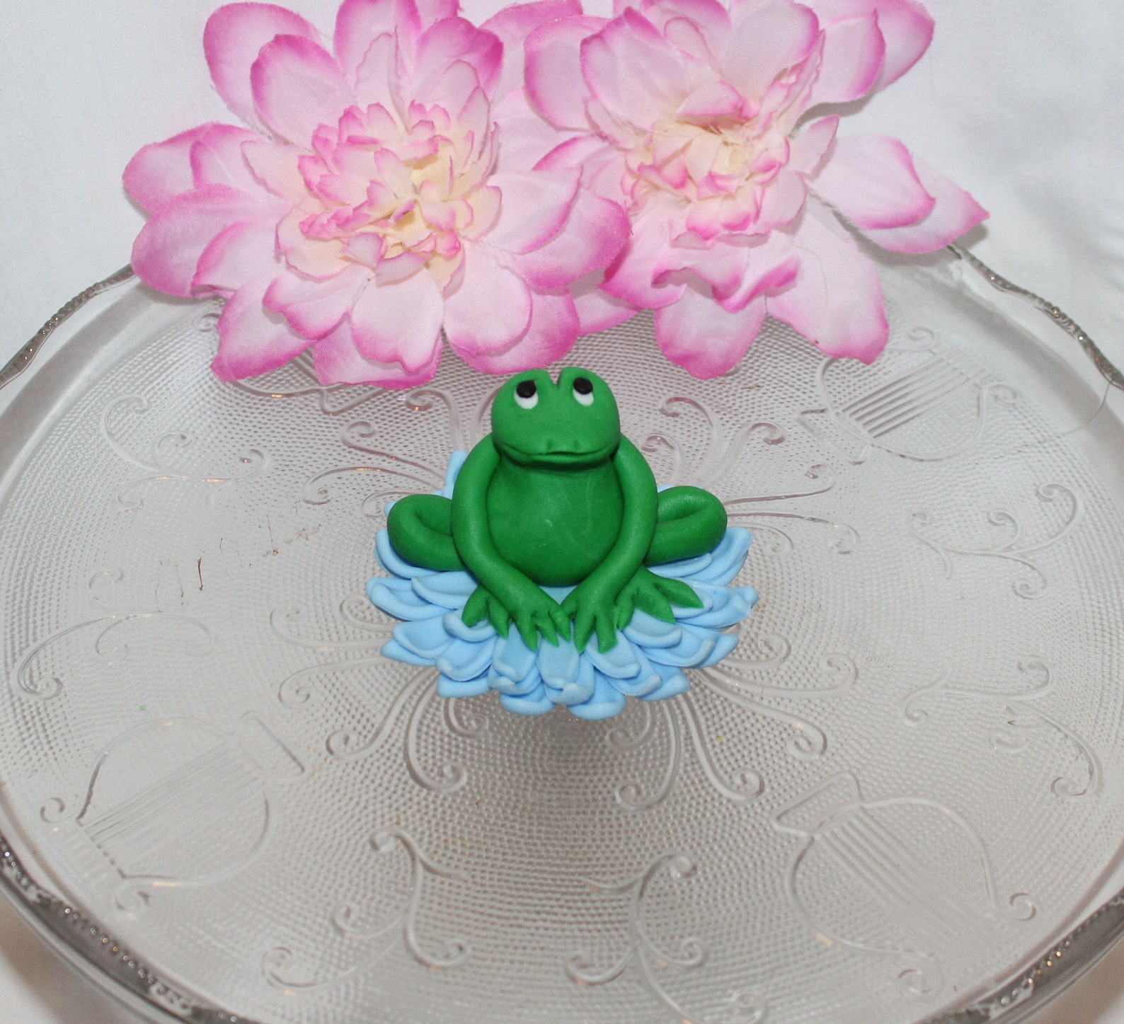 Fondant Frog Cake Topper Frog Topper Woodland Animal - Etsy