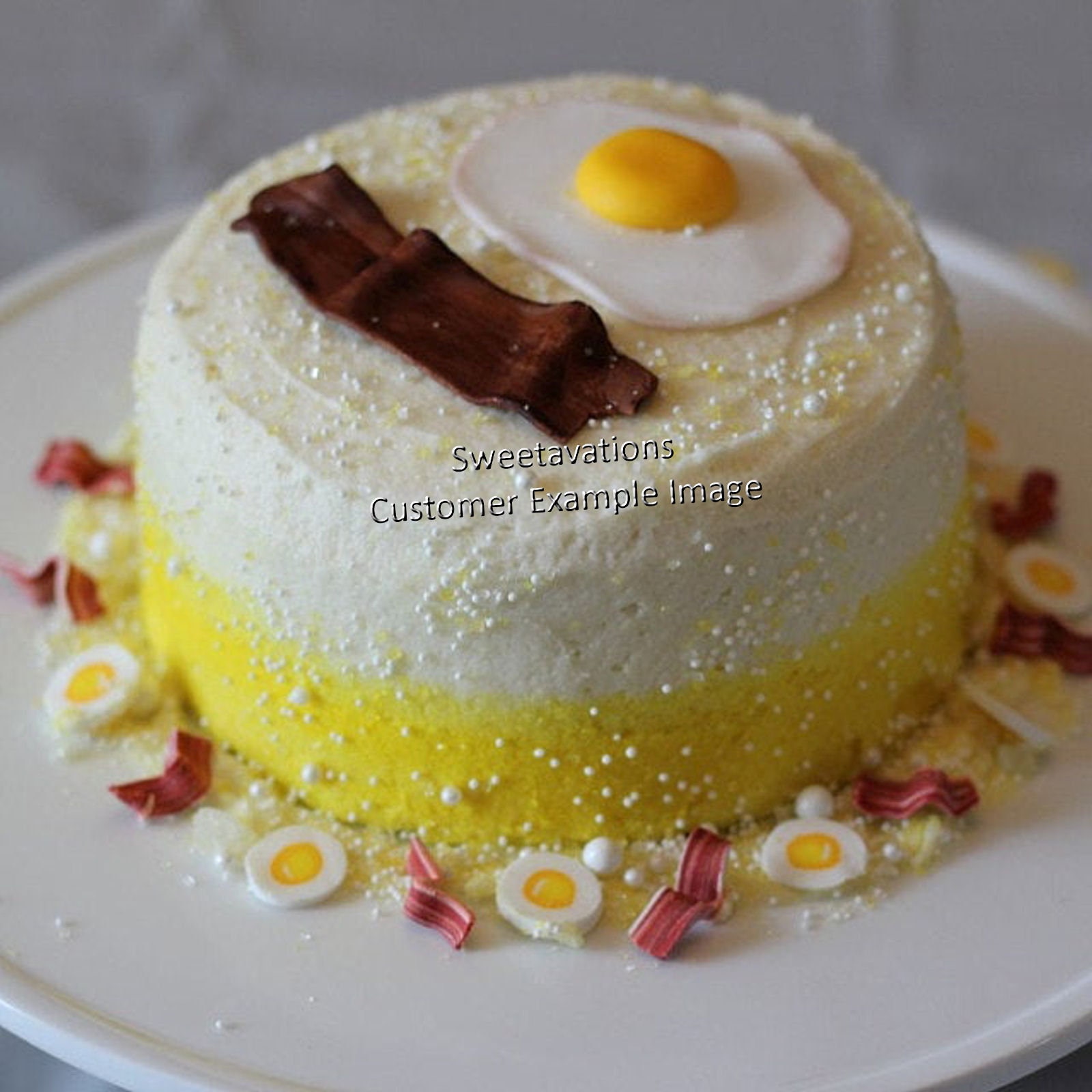 Fondant Eggs Cake Topper Fondant Bacon Fondant Breakfast | Etsy Canada