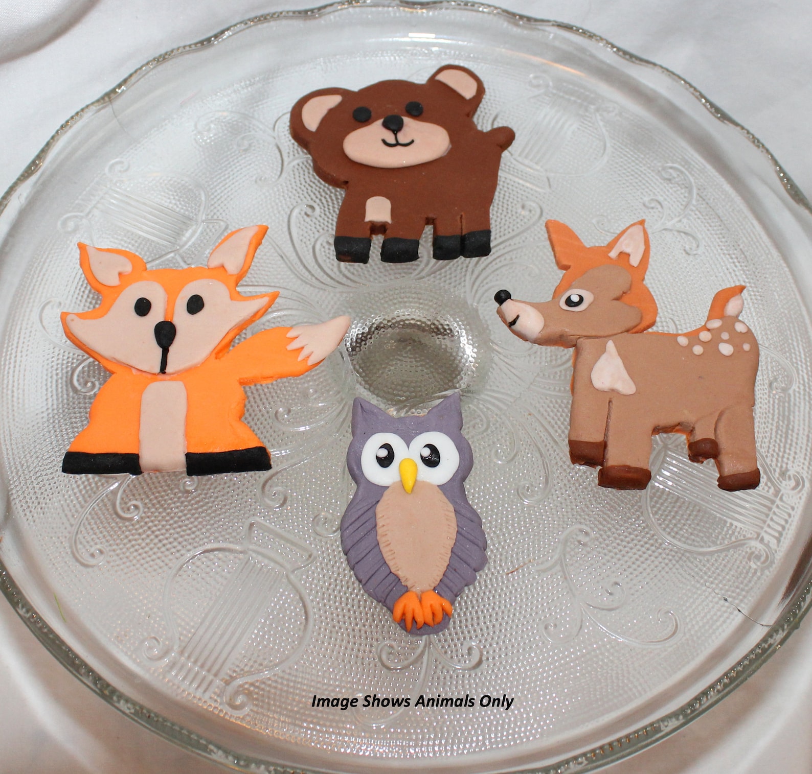 Fondant Woodland Animal Cake Topper Fondant Fox Fondant - Etsy