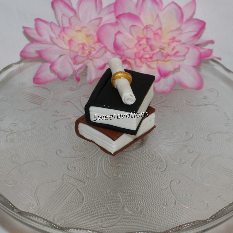 Fondant Graduation Cake Topper Fondant Book Graduation | Etsy