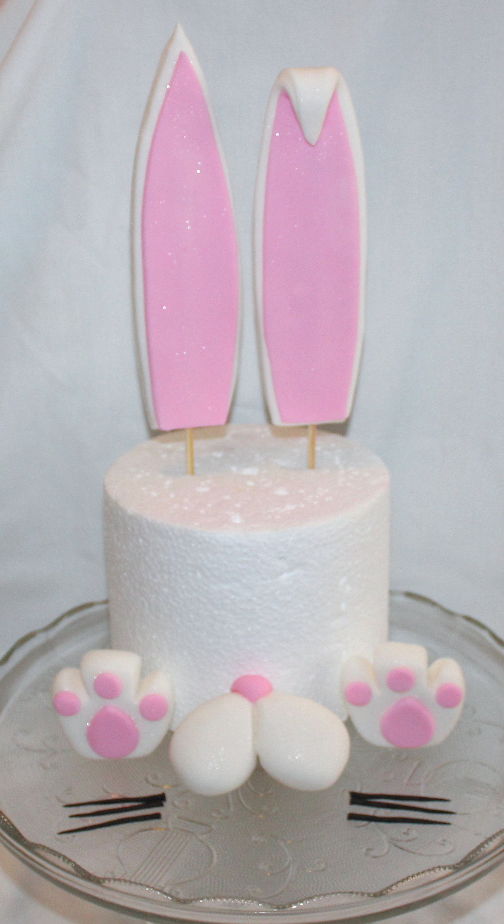 Fondant Bunny Cake Topper Fondant Bunny Ears Bunny Ears | Etsy