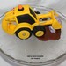 Fondant Backhoe Cake Topper - Backhoe Topper - Fondant Construction ...