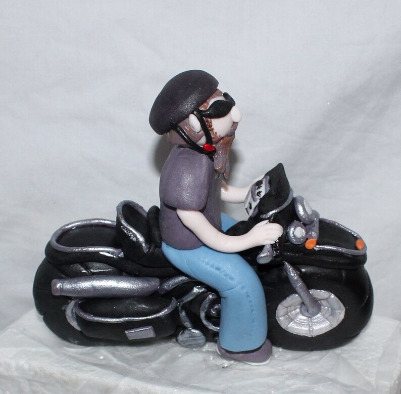 Fondant Motorcycle Cake Topper Motorcycle Topper Fondant - Etsy