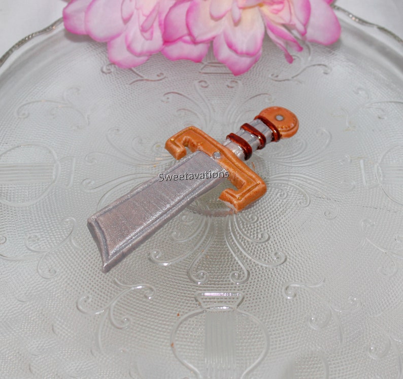 Fondant Gaming Cake Topper Gamer Cake Topper Fondant Sword | Etsy