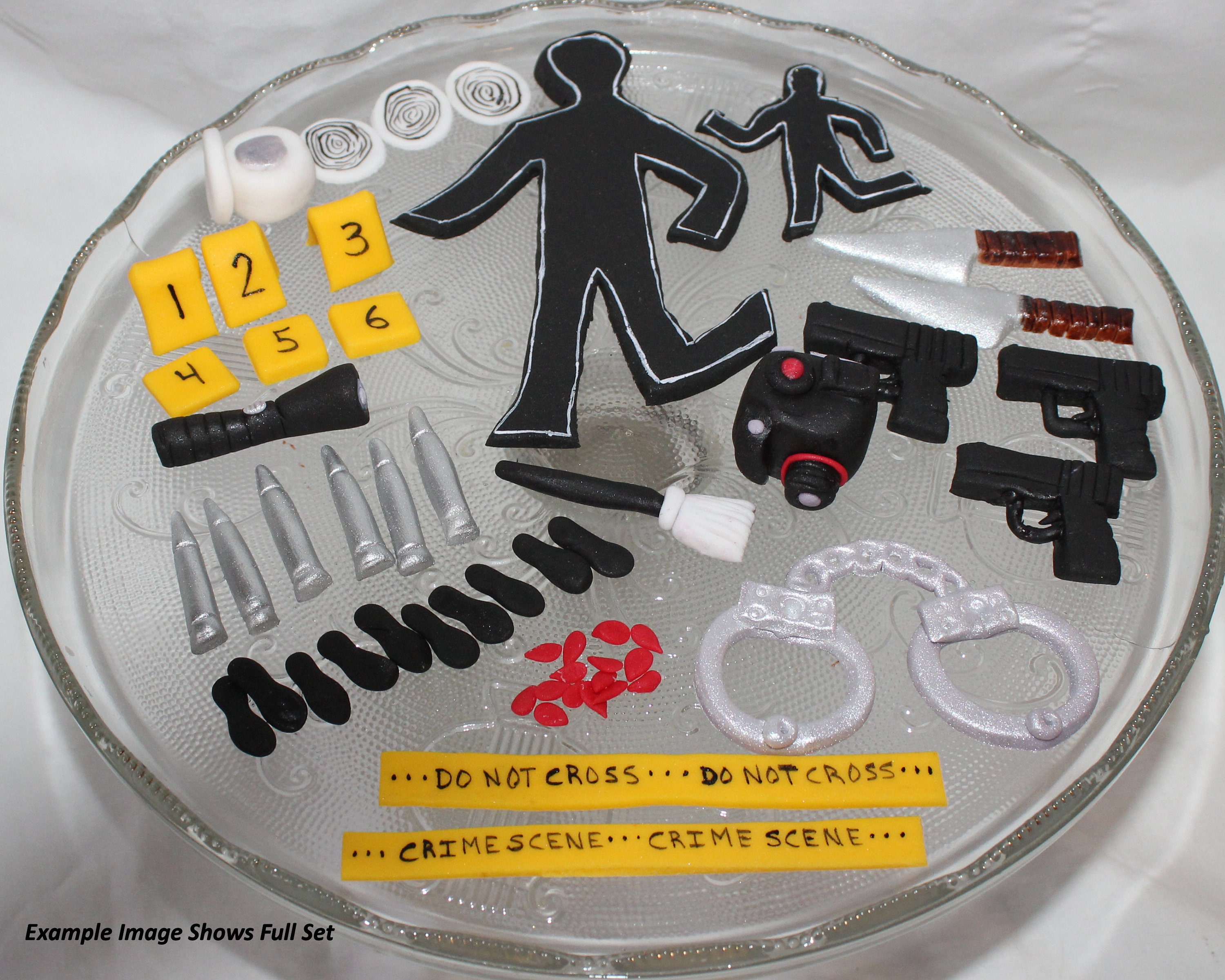 Fondant Crime Scene Cake Topper Crime Scene Cake Fondant - Etsy
