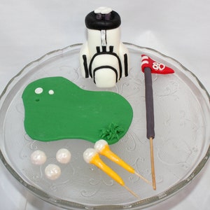 Fondant Golf Cake Topper Golf Topper Fondant Golf Ball Golf Party Golf ...