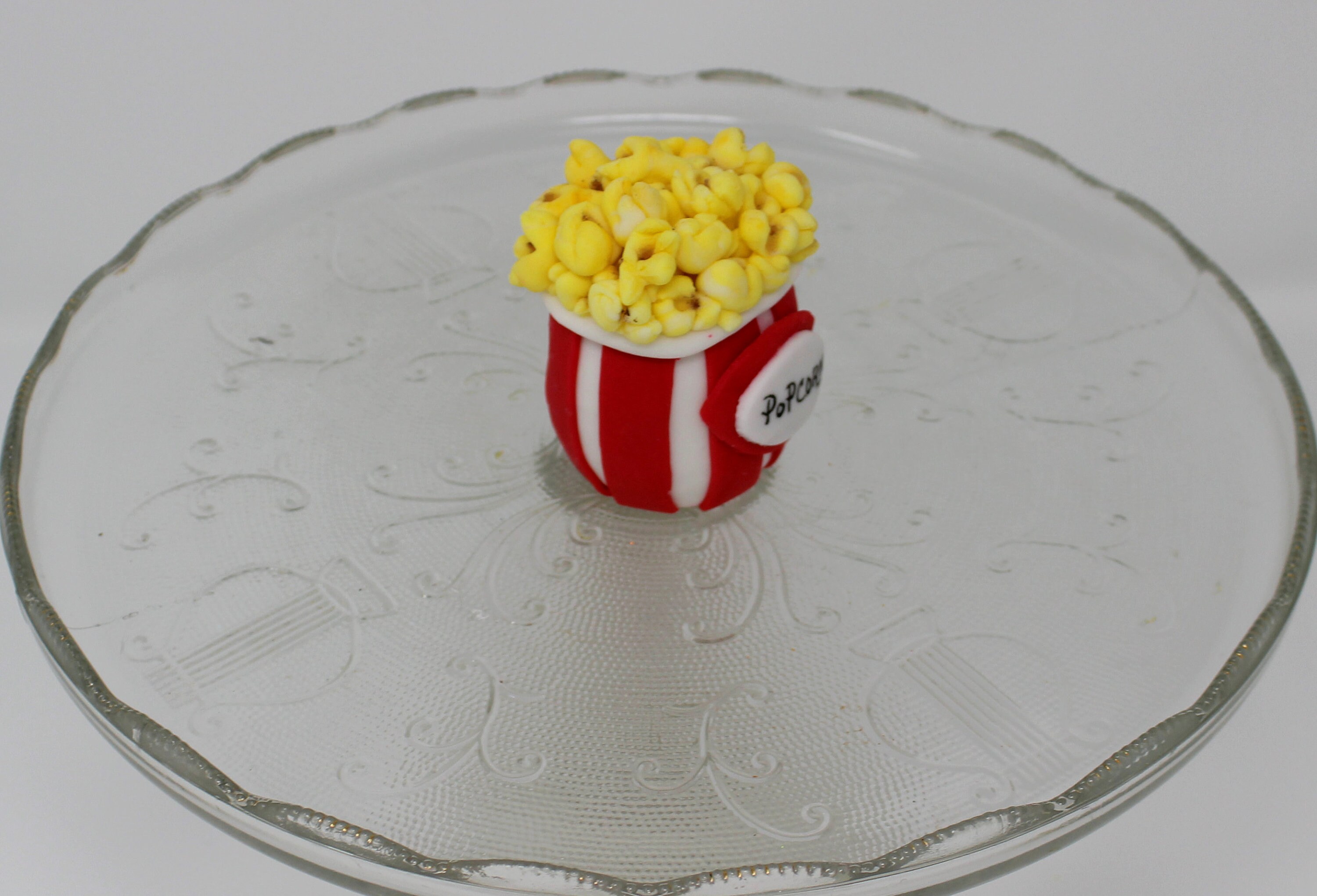 Fondant Popcorn Cake Topper Popcorn Topper Popcorn Theme | Etsy