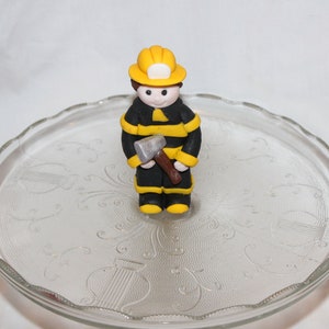Fondant Fireman Cake Topper - Fireman Topper - Fondant Firefighter ...
