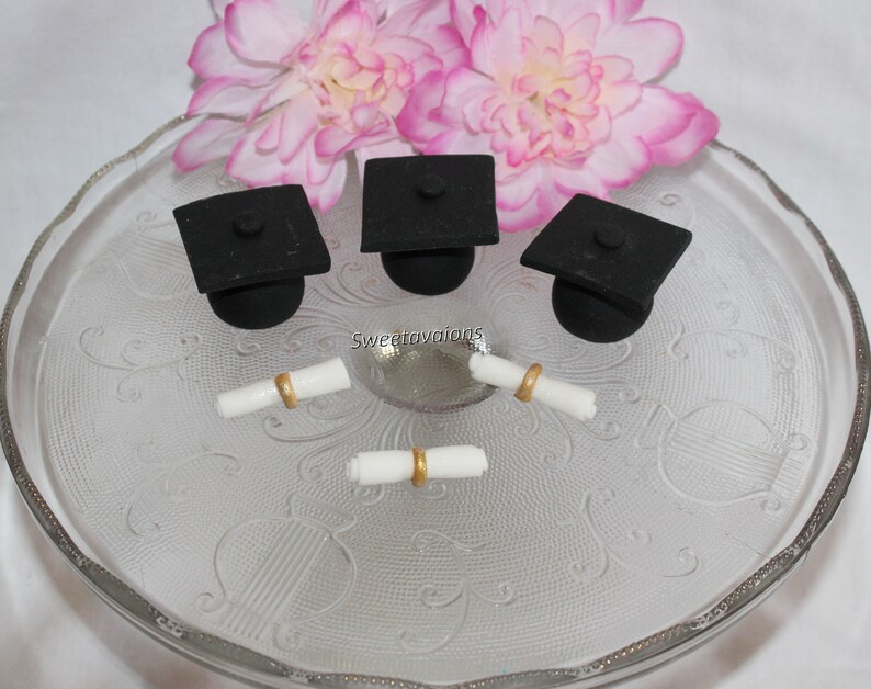 Fondant Graduation Cap Cake Topper Grad Cap Topper | Etsy