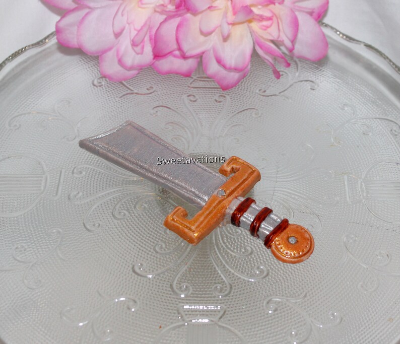 Fondant Gaming Cake Topper Gamer Cake Topper Fondant Sword | Etsy