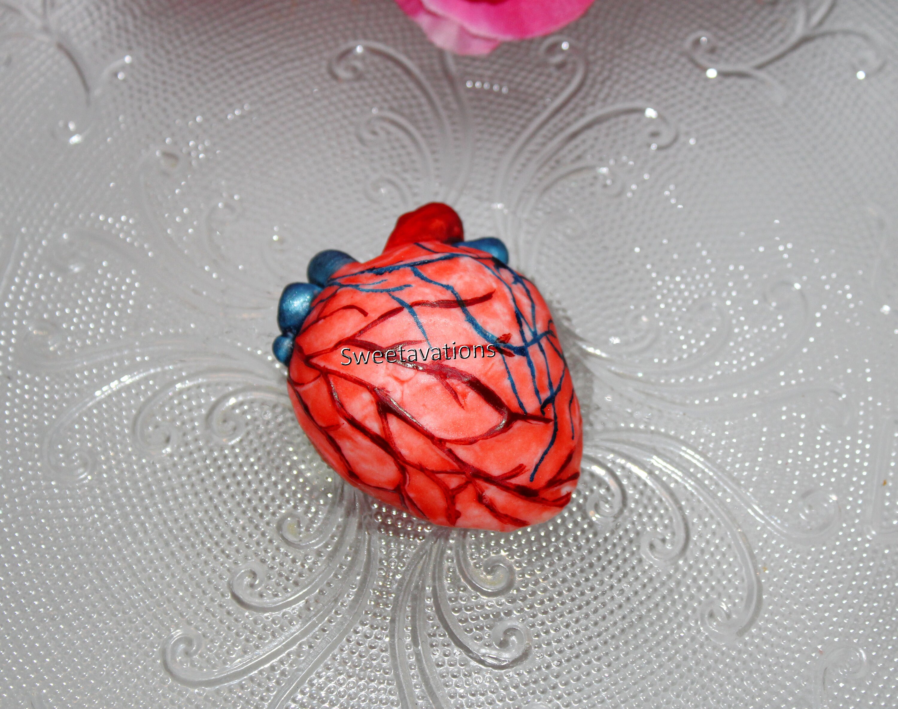 Fondant Human Heart Cake Topper Medical Cake Topper | Etsy