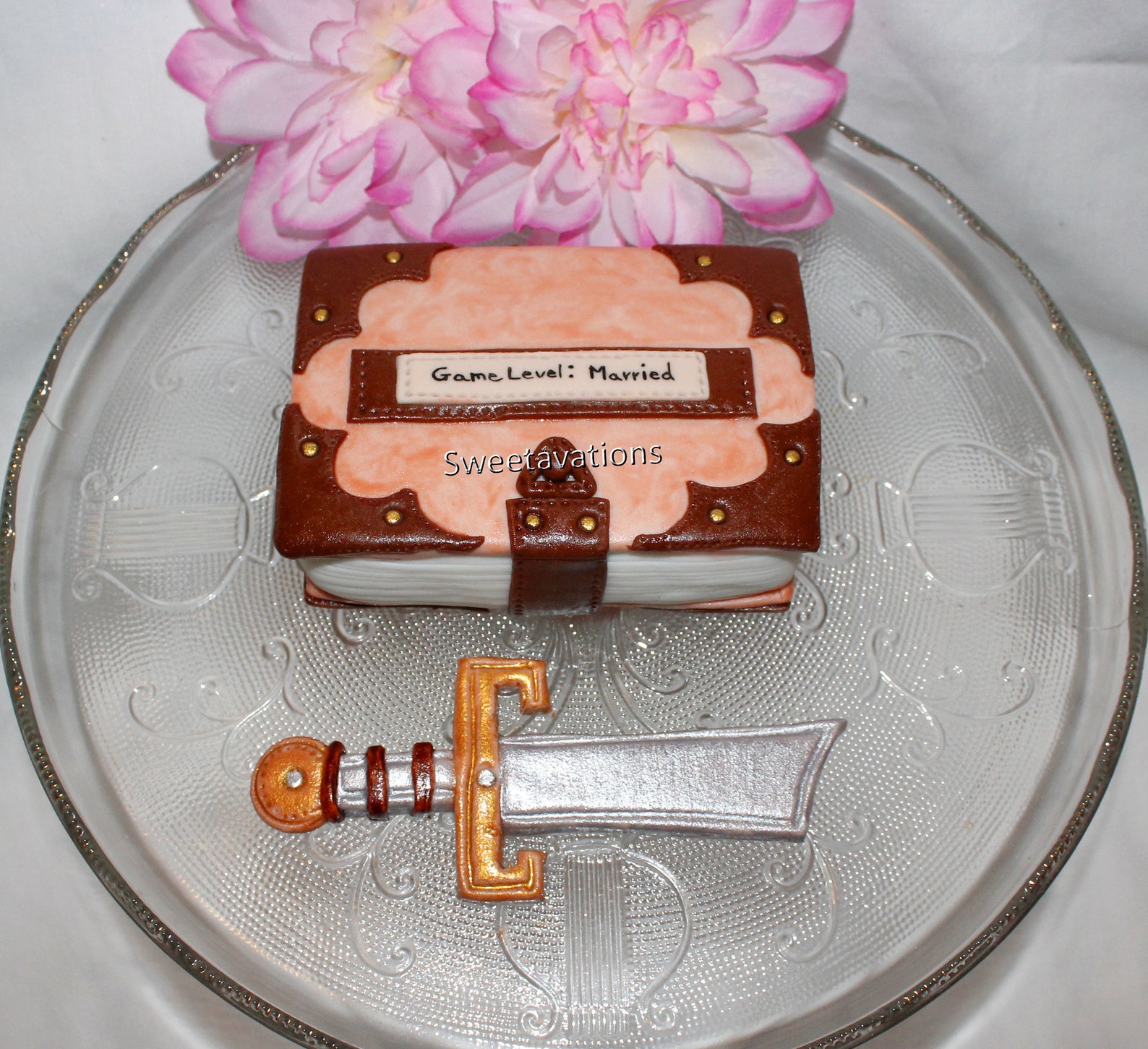 Fondant Gaming Cake Topper Gamer Cake Topper Fondant Sword | Etsy