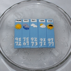 Fondant Weather Cake Topper - Weather Forecast - Fondant Meteorologist ...